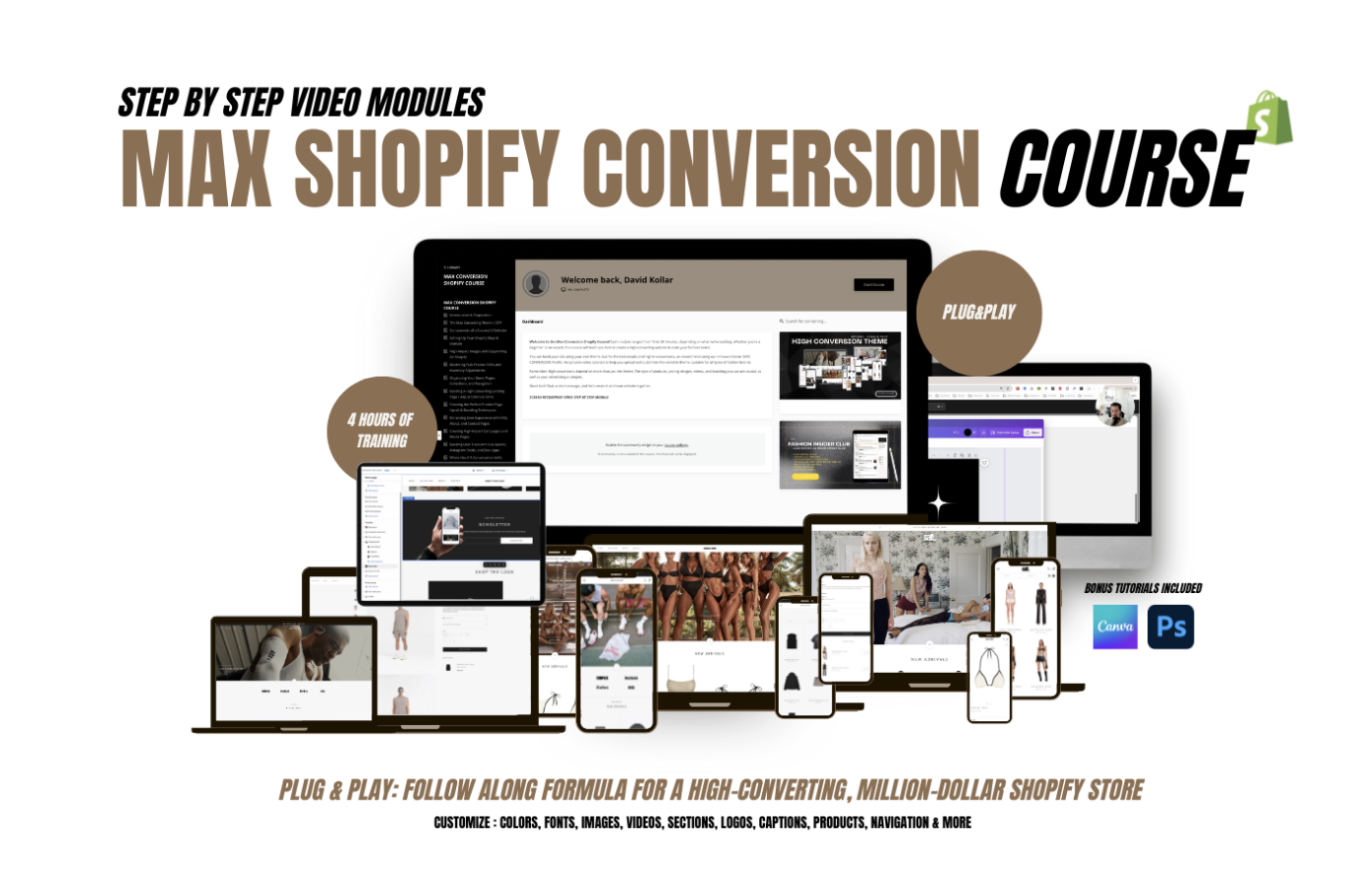 [Get] David Kollar – Max Conversion Shopify Course Free Download – eCashMiner
